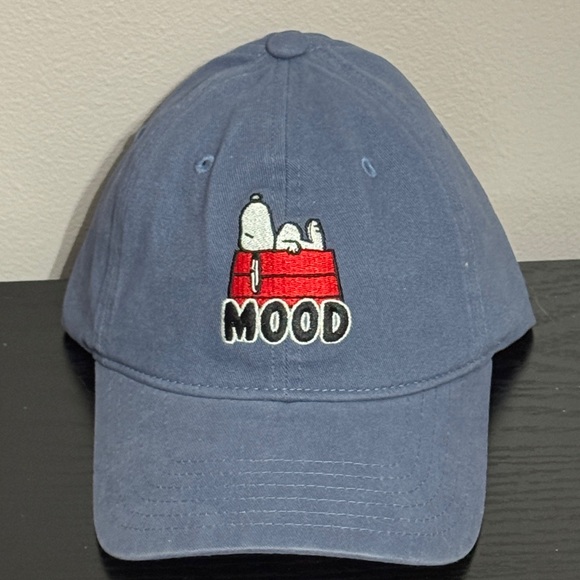 Peanuts | Accessories | Peanuts Blue Cap With Snoopy Design | Poshmark